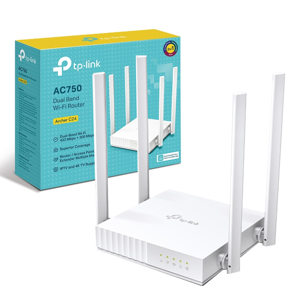 IR Seguridad | Router Doble Banda 4 Antenas 2,4 GHz y 5 GHz AC750 TP-LINK